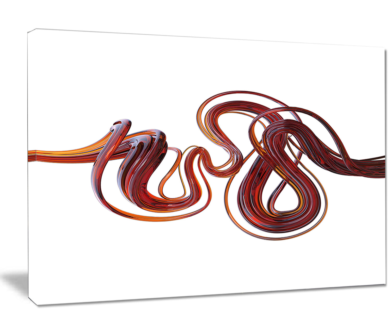 Design Art 3d Flexible Caramel Lines - Wrapped Canvas Graphic Art Print ...