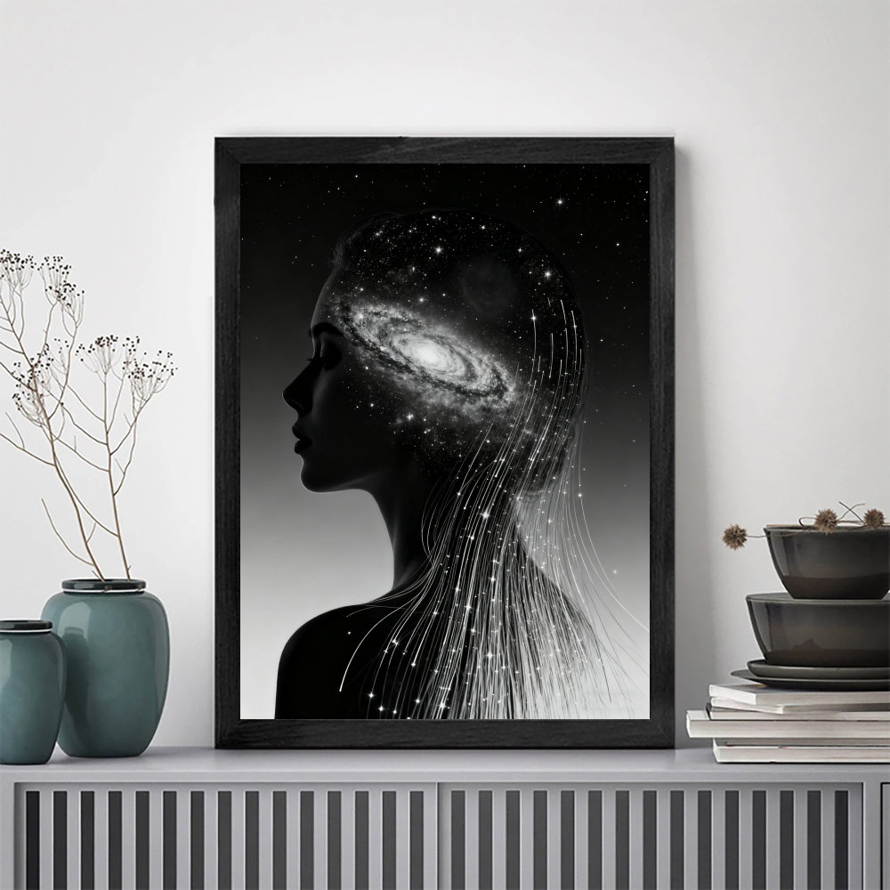 Winston Porter Black Framed Vintage Depth of Thought - Brain Fantasy ...
