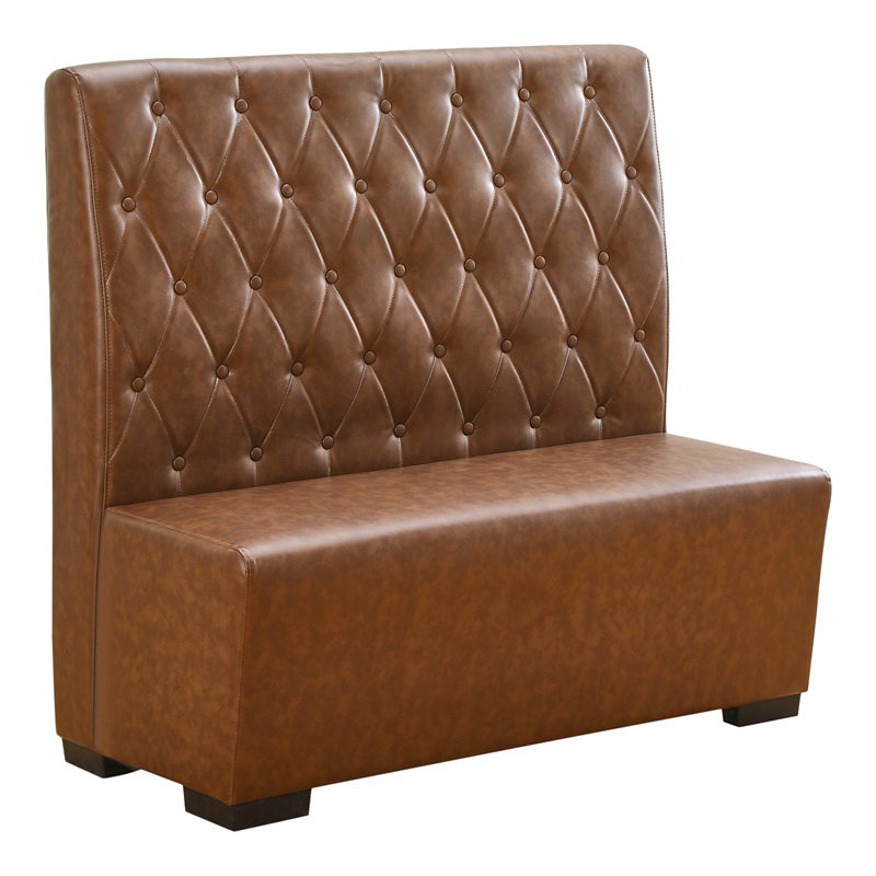 ERF, Inc. 44"H, Button Tufted Vinyl Back Upholstered Single Booth ...
