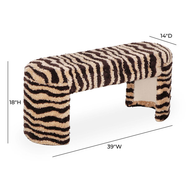 TOV Furniture Welsh Faux Shearling Bench & Reviews - Wayfair Canada