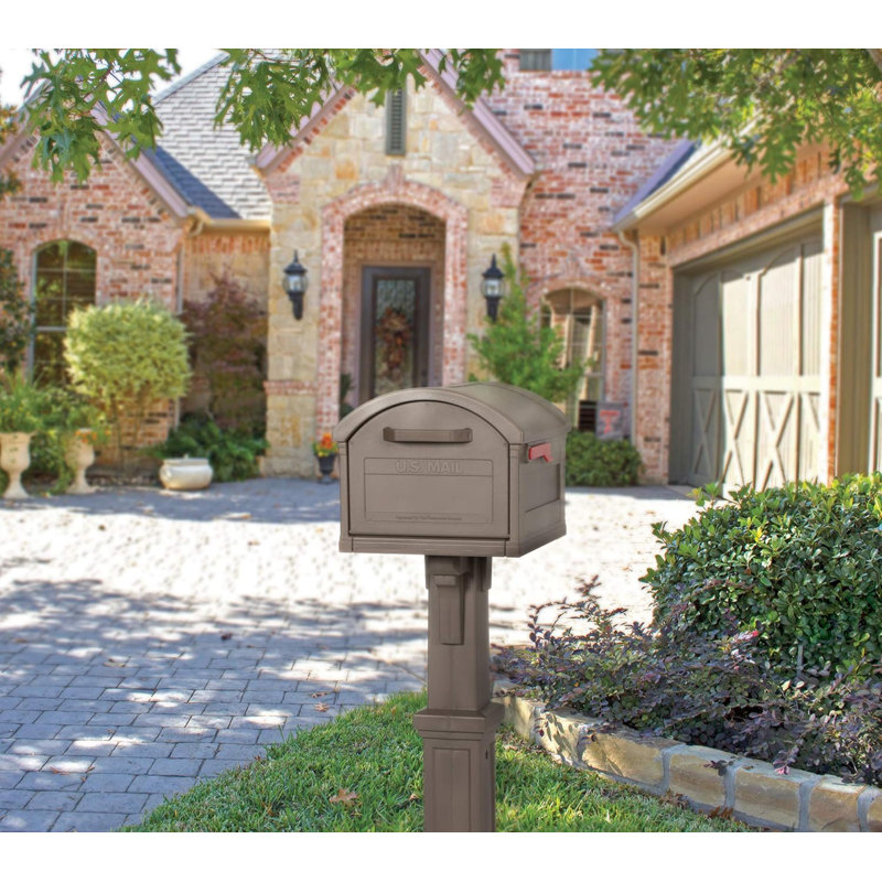 MABOSY Mailboxes Grand Haven Decorative Package Mailbox Mocha | Wayfair