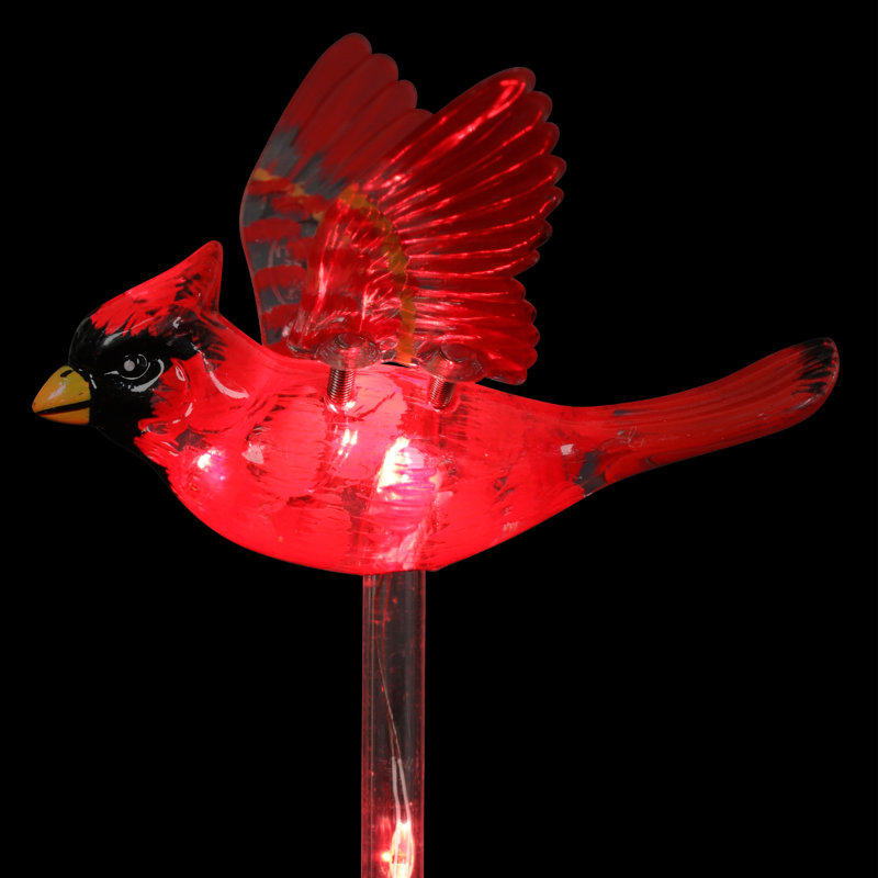Exhart Solar WindyWing Garden Stake Set of Cardinal, Hummingbird and ...