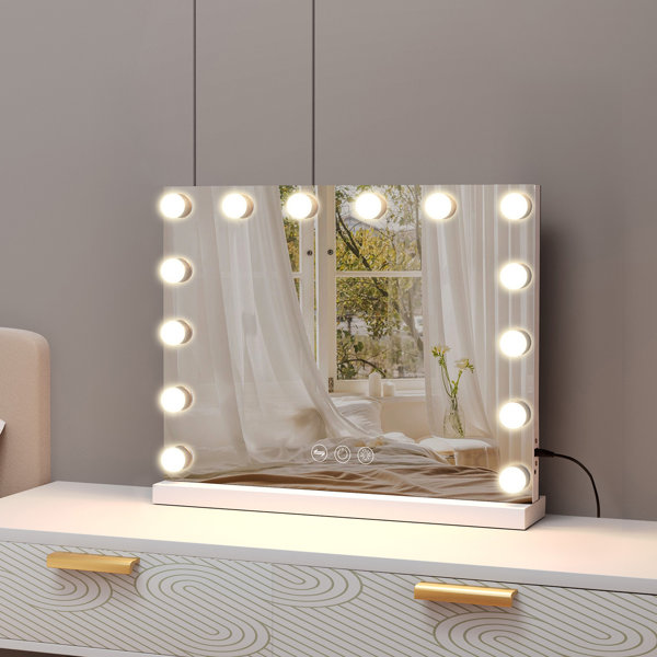 Blue Elephant Rectangle LED Metal Mirror | Wayfair.co.uk