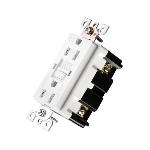 MW LIGHTING MG-MR 15A GFCI Outlets With Plate Non-Tamper-Resistant GFI ...