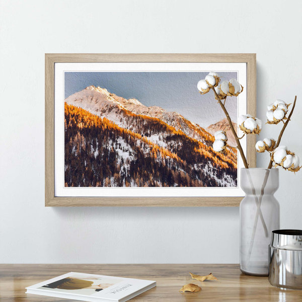 East Urban Home Winter in the Mountains - Picture Frame Painting Print ...