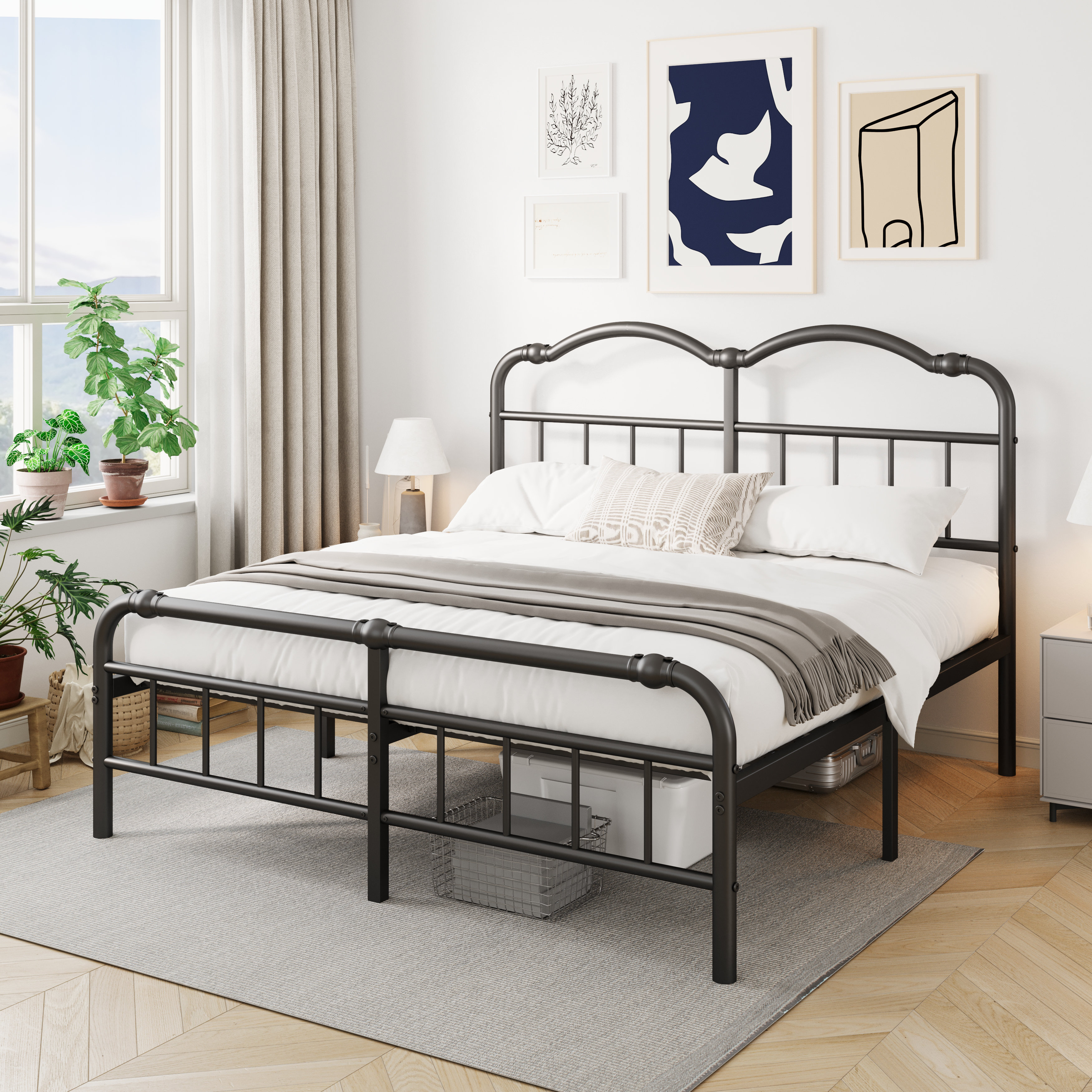 Williston Forge Amylia 18" heavy-duty, noiseless, non-rocking, metal ...