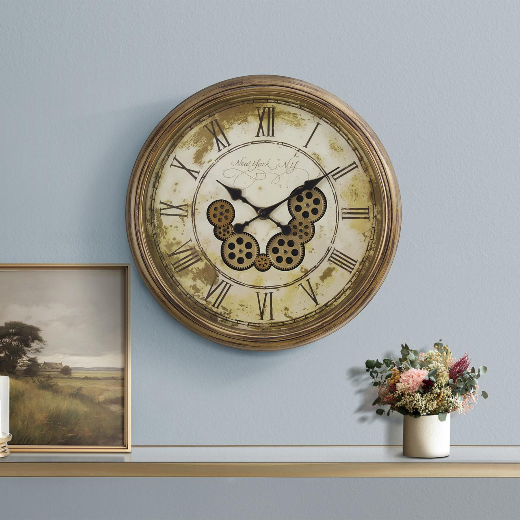 17 Stories Clocks,Gear Mechanism, Wall Clock - Wayfair Canada