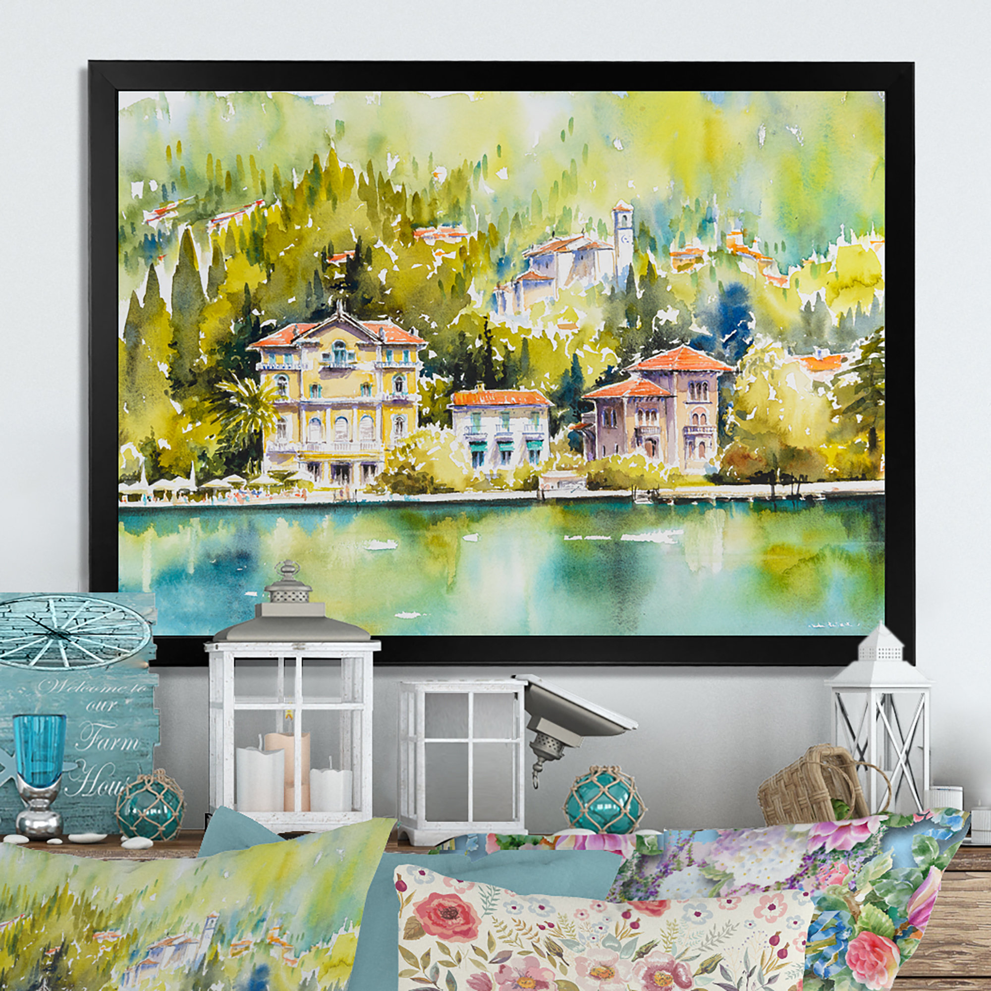 Winston Porter Beautiful Summer Lake House - Lake House Canvas Art ...