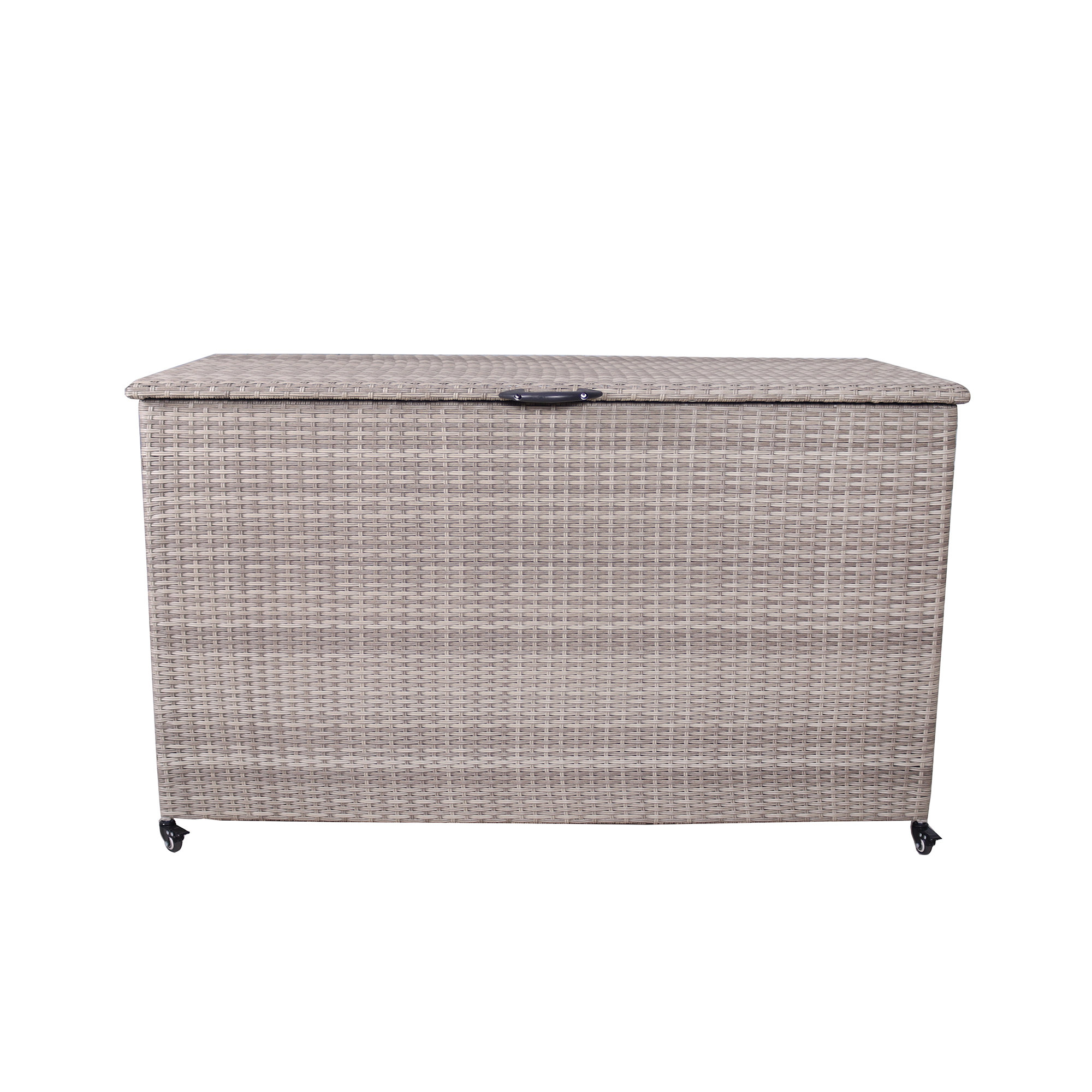 Royalcraft Royal Craft Storage 150cm W 645L Wicker Deck Box with Wheels ...
