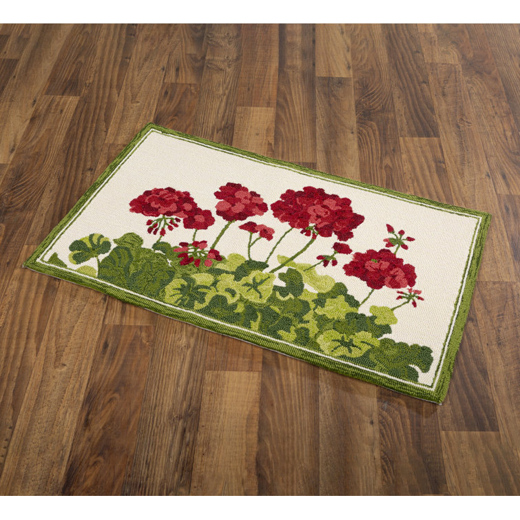 Plow & Hearth Geranium Kitchen Mat | Perigold