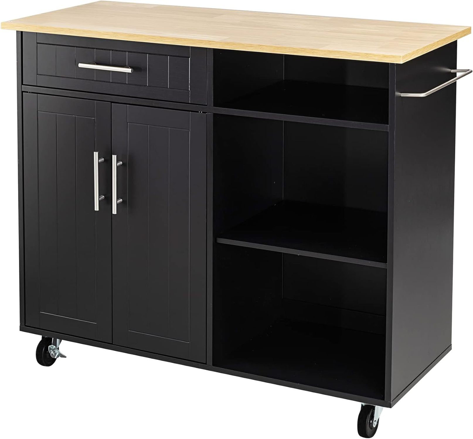 Latitude Run® Kitchen Island Cart with Storage,Rolling Kitchen Island ...
