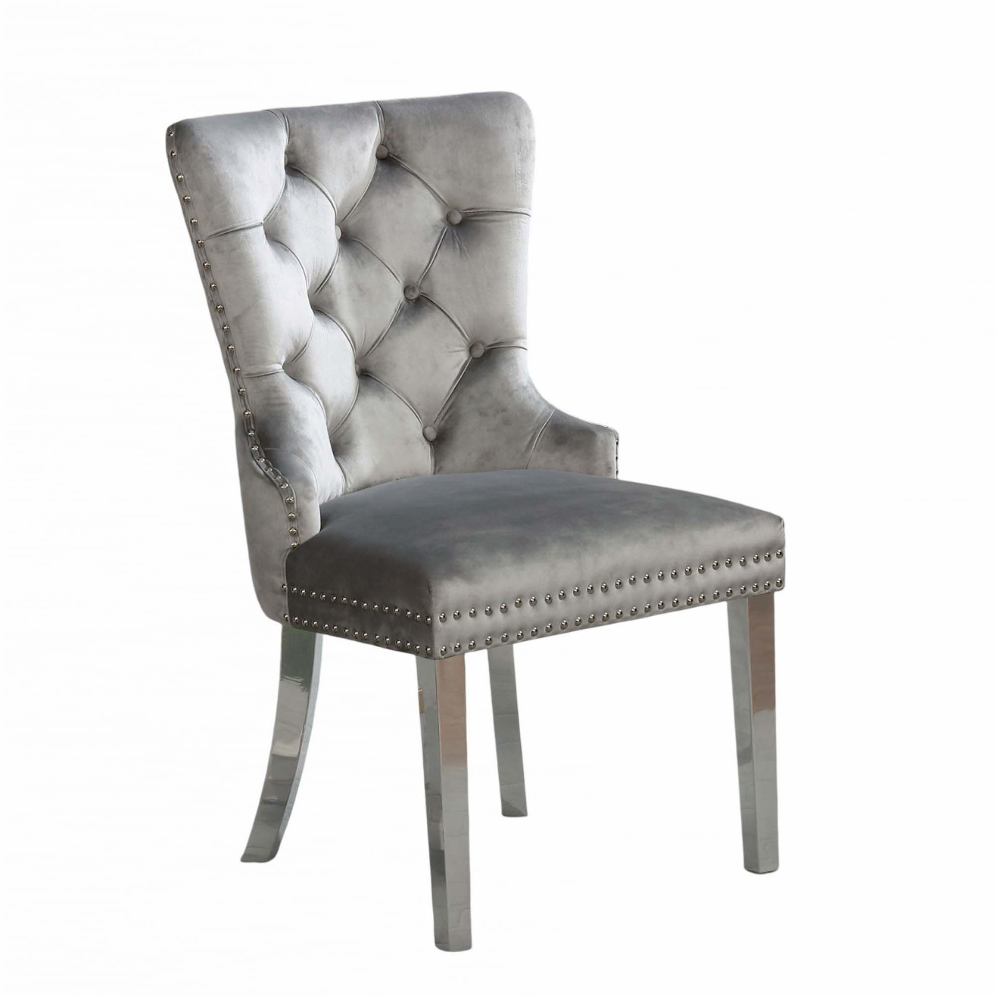 Mercer41 Flannelette 2Pcs Side Chairs Button | Wayfair