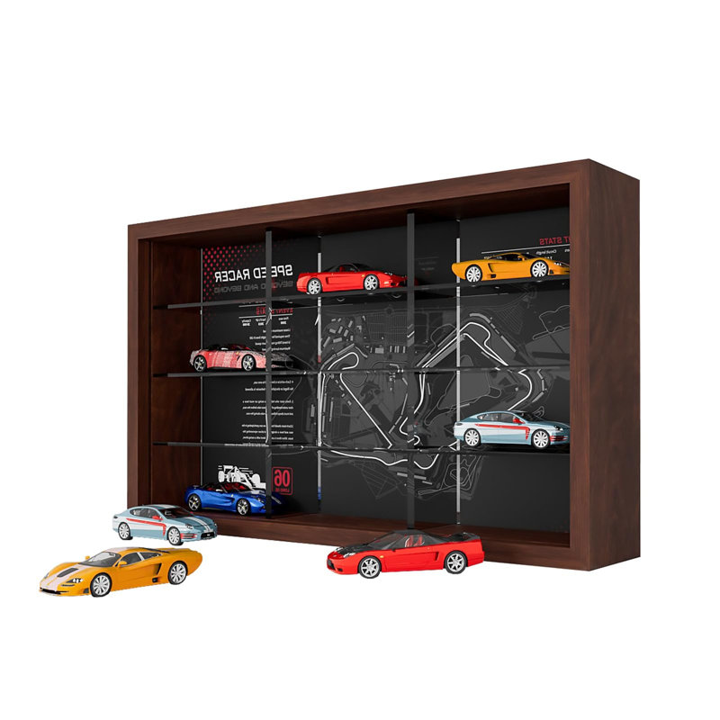 HIRVOK 1/64 Scale Diecast Wooden & Acrylic Display Case | Wayfair