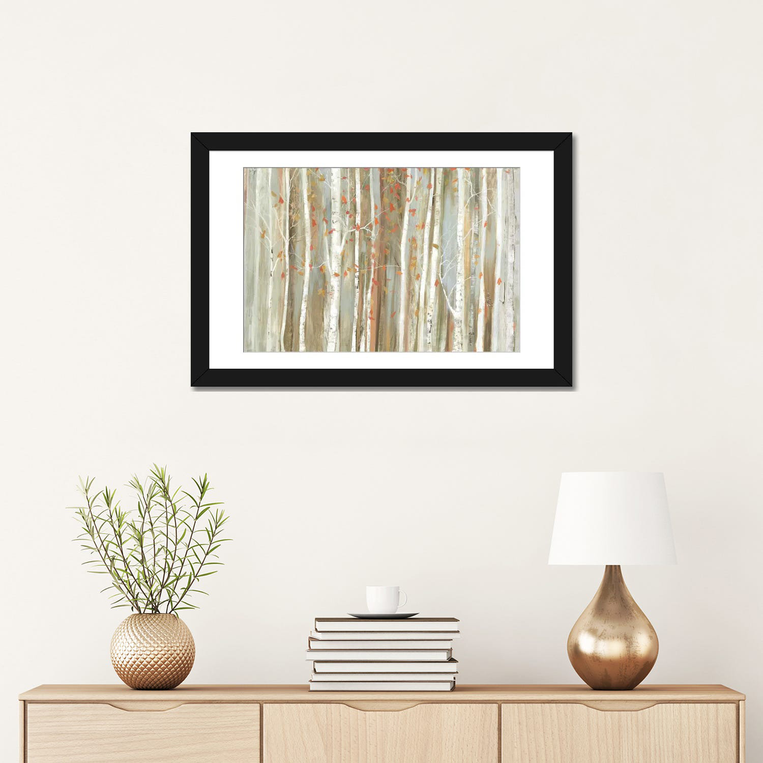 East Urban Home 'Birch Bark' Graphic Art Print on Wrapped Canvas ...