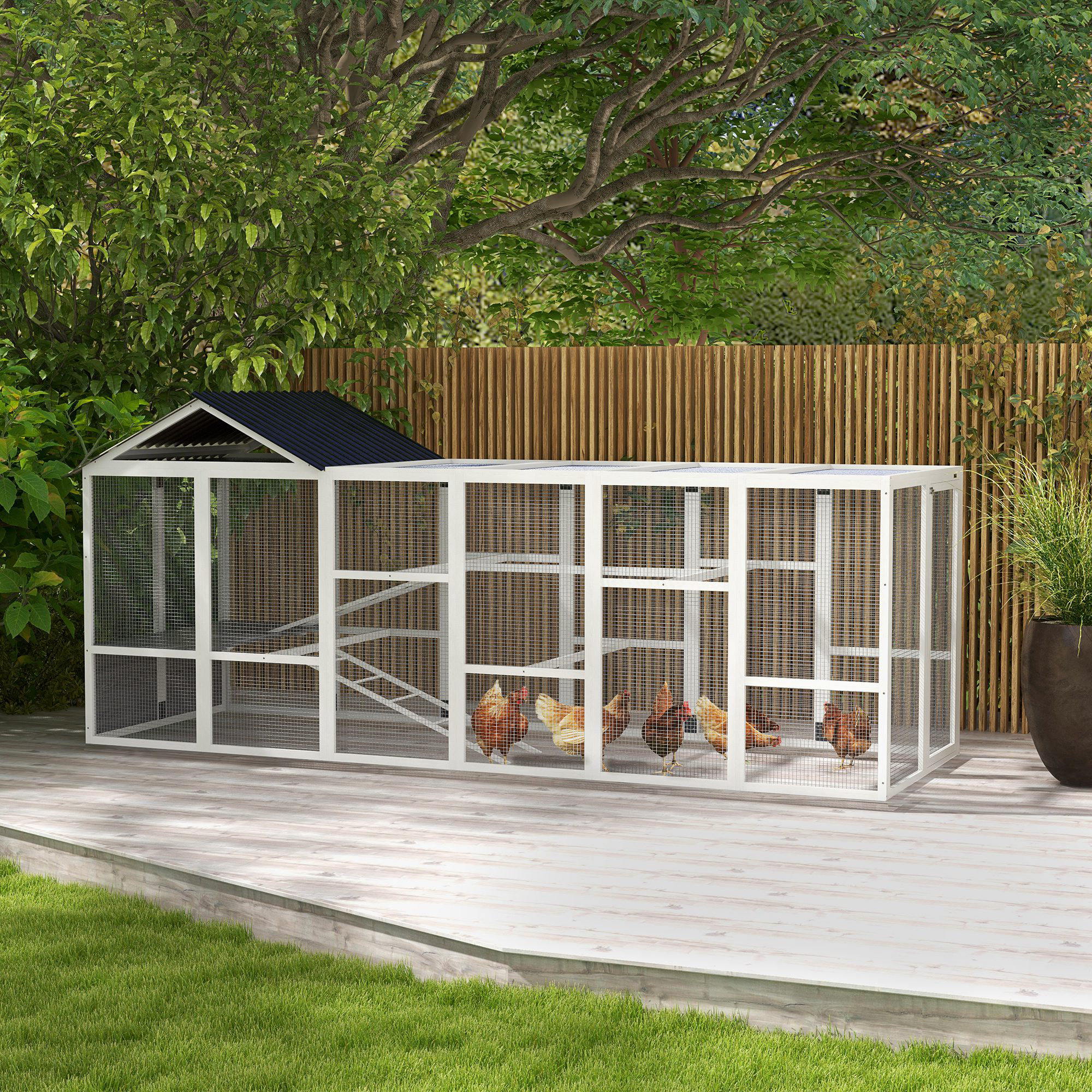 Tucker Murphy Pet™ Dearl 47.25 Square Feet Chicken Run with Wire Mesh ...