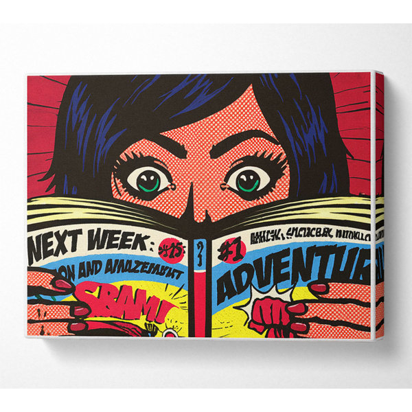 Marlow Home Co. Comic Book Read - Wrapped Canvas Print | Wayfair.co.uk