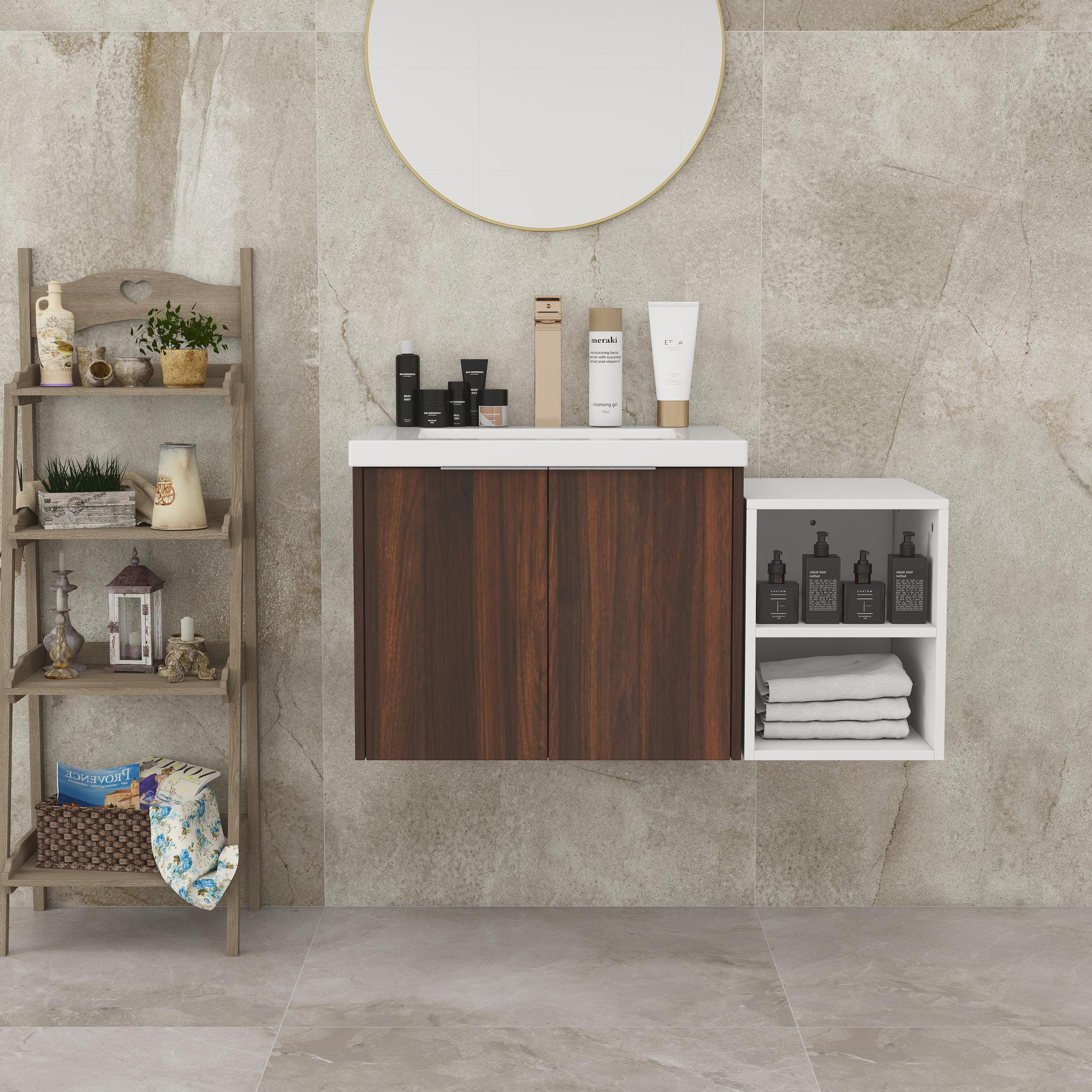 Latitude Run® Wall Mounted Bathroom Vanity Set | Wayfair