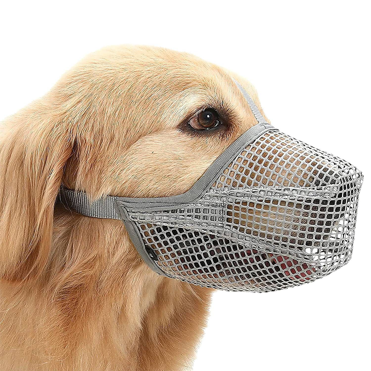 Edge Collections Pet Muzzle Mask Soft Mesh Muzzle Adjustable Dog Mouth ...