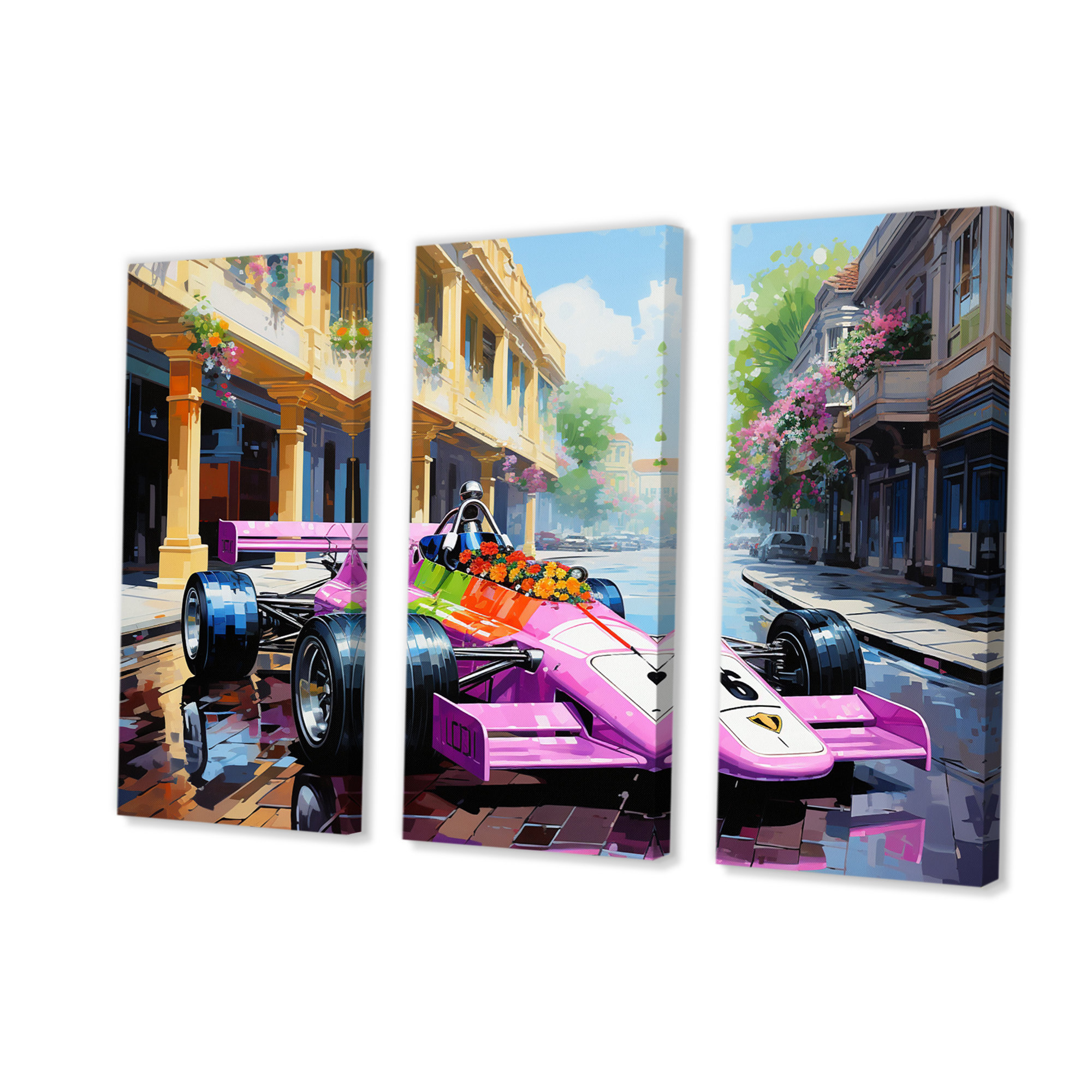 Design Art Retro Grand Prix Sports Car Illustration I - Cars Race Car ...