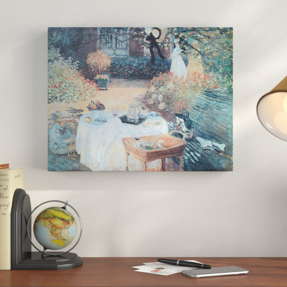 Vault W Artwork Garden Picnic On Canvas by Claude Monet Print & Reviews ...