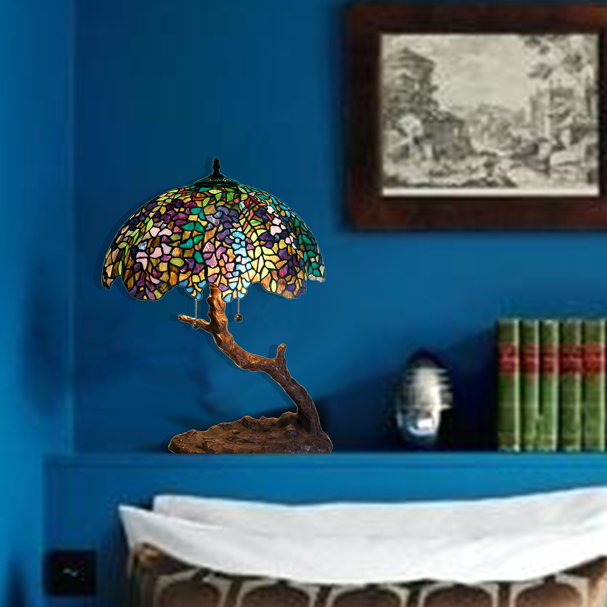 Astoria Grand Alvardo Green Bonsai 25" Table Lamp & Reviews | Wayfair