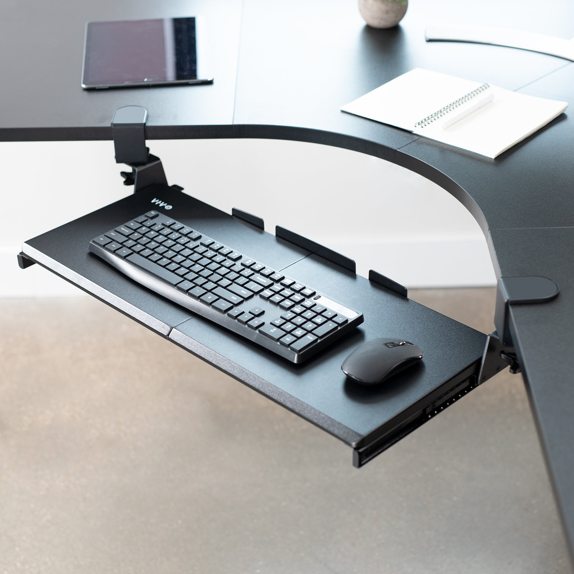 VIVO Clamp-on Computer Keyboard & Mouse Under Desk Slider Tray for ...