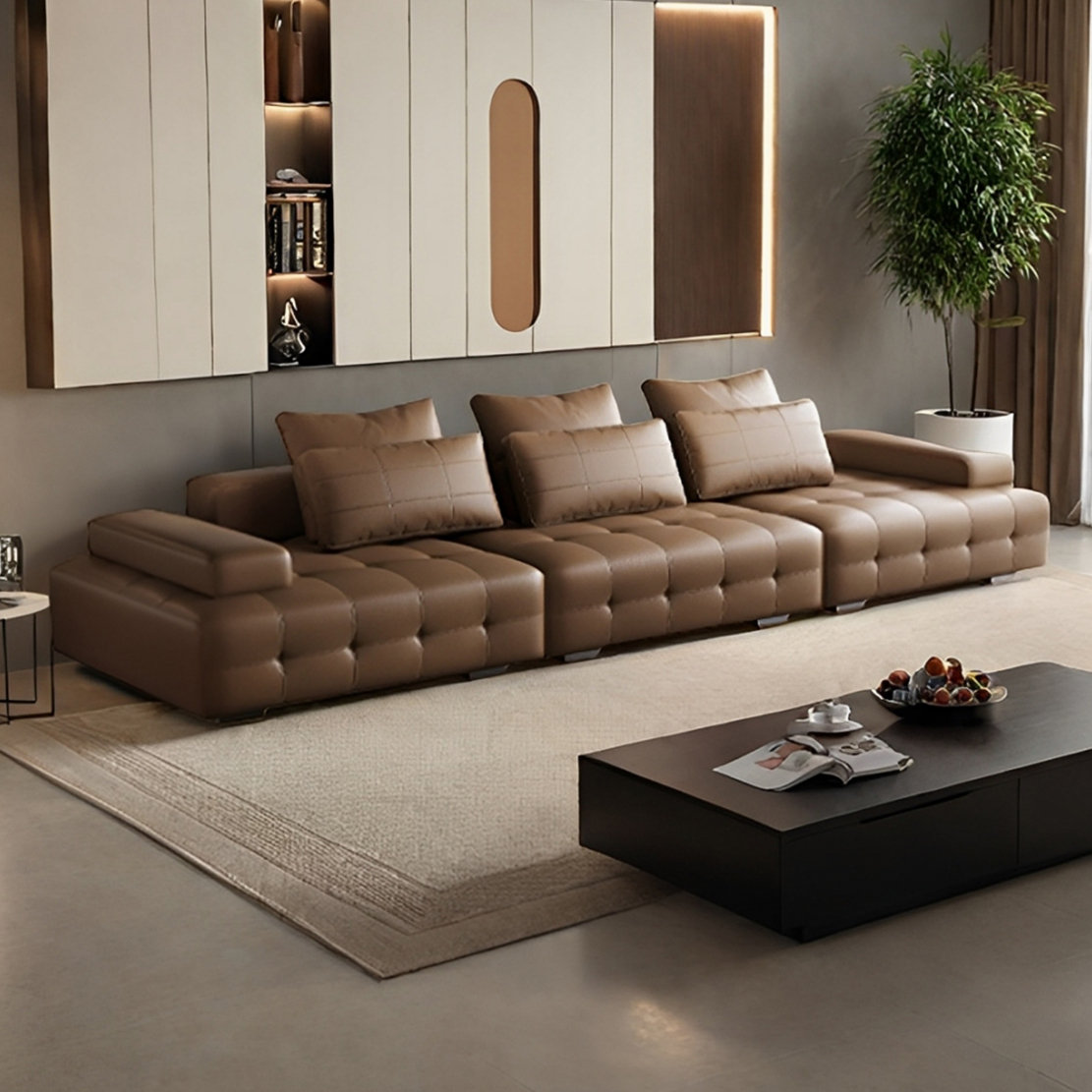 PPEDKS Italian light luxury straight - row sofa | Wayfair