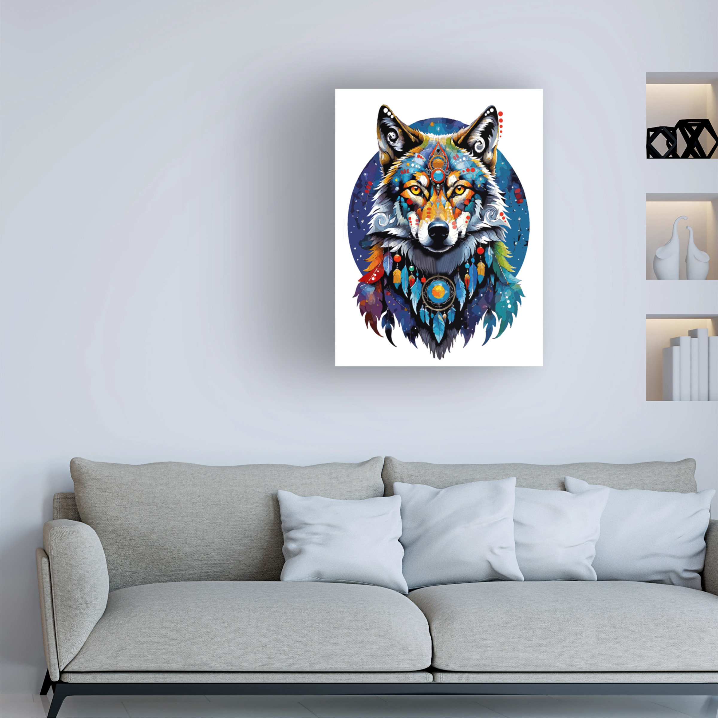 Trademark Fine Art Dean Russo- Evolution Collection Celestial Wolf ...
