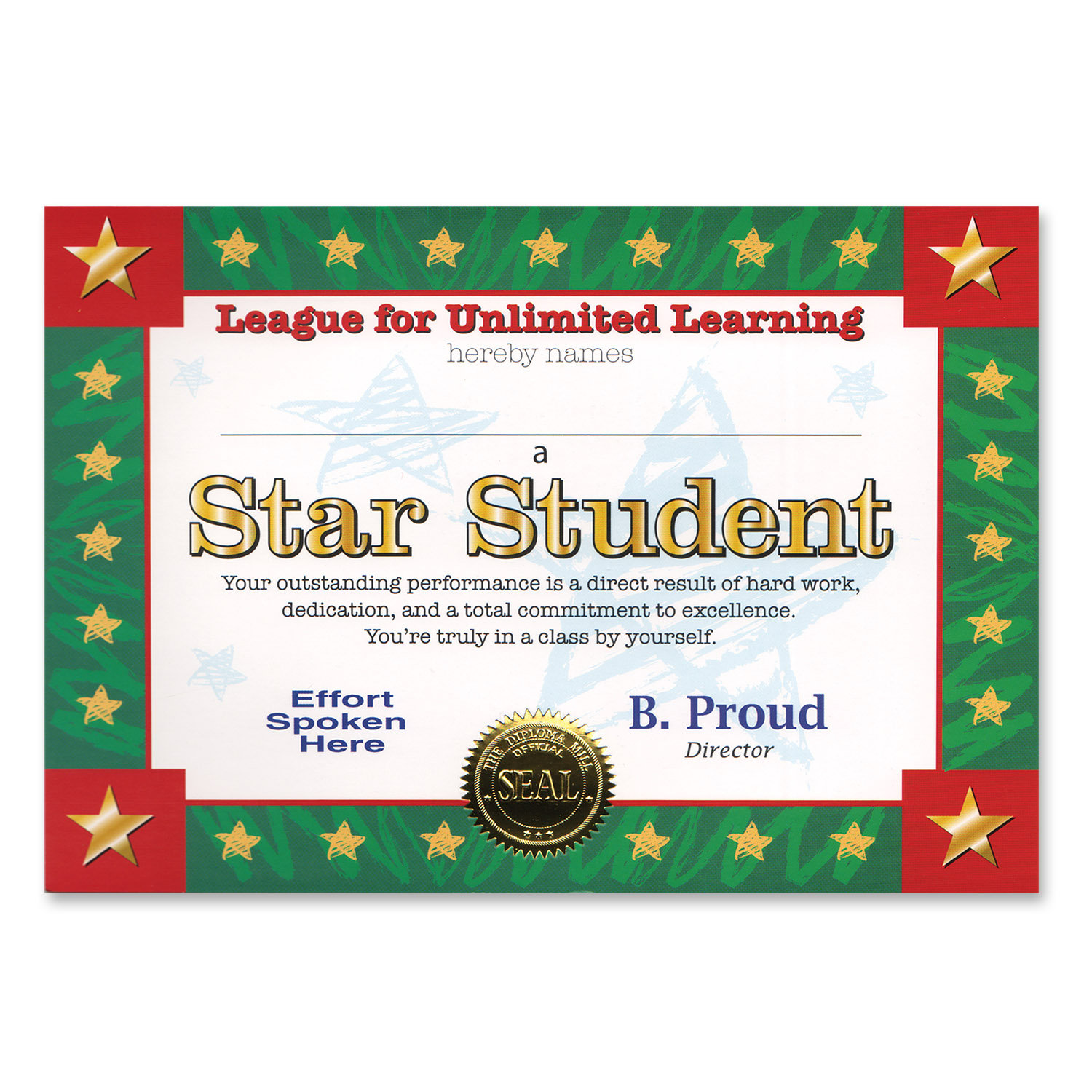 Charlton Home® Star Student Certificate - 5" x 7" - Pack of 6 | Wayfair