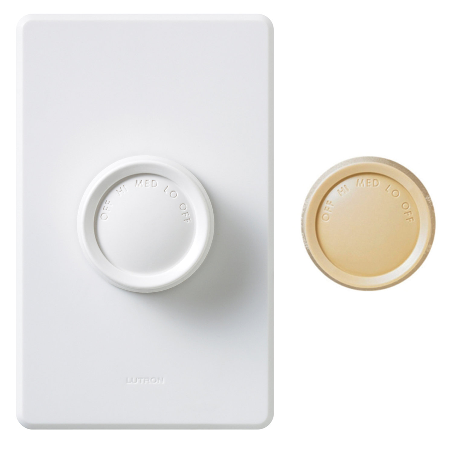 Lutron Rotary On/Off Fully Variable Ceiling Fan Wall Control | Wayfair