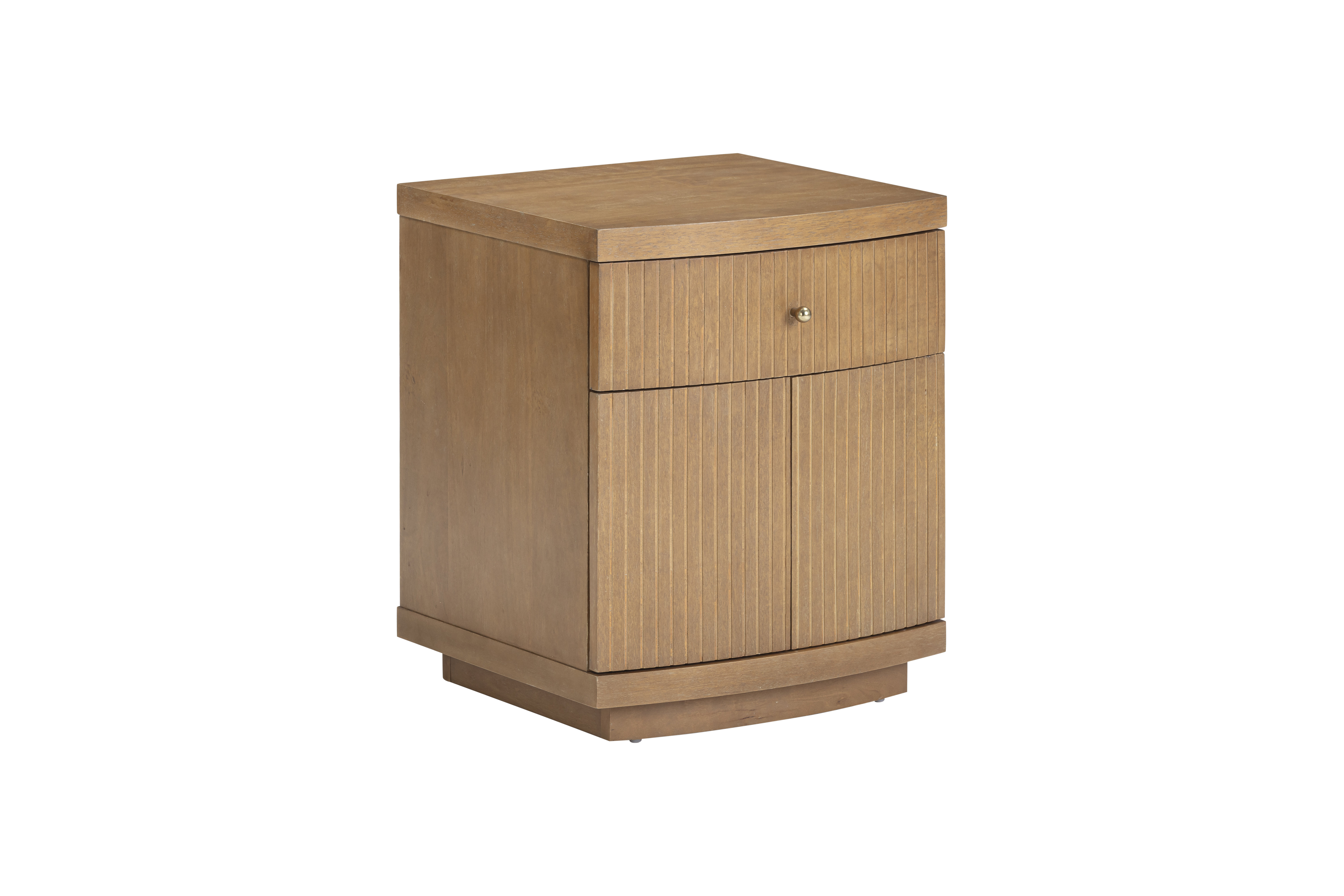 Corrigan Studio® Fluted Bedside Table With Drawer And Cabinet Stroage ...