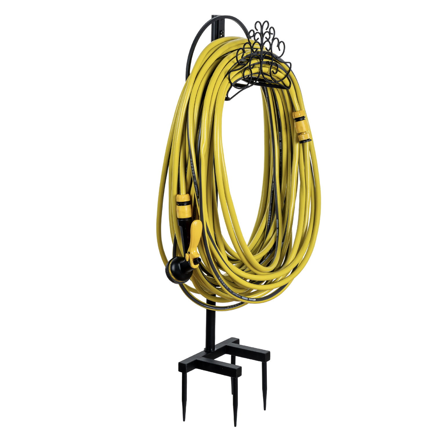 MyGift Freestanding Outdoor Garden Hose Holder with Stake Anchors | Wayfair