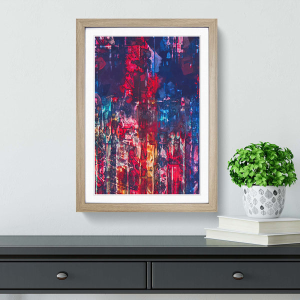 East Urban Home The Streets in Abstract - Picture Frame Graphic Art ...