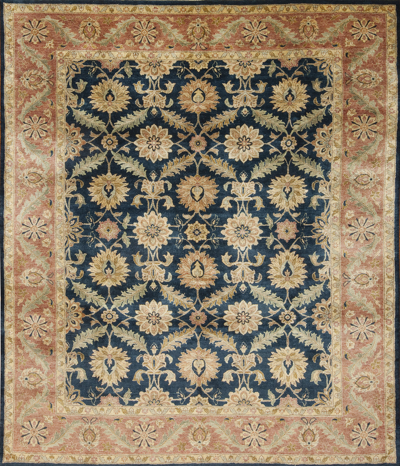 Samad Rugs Blue Diamond One-of-a-Kind Rectangle 8'1" X 8'10" 2010s Wool ...