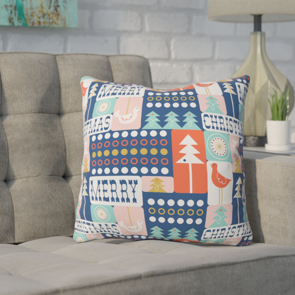 Deny Designs Heather Dutton Christmas Collage Chille Throw Pillow | Wayfair