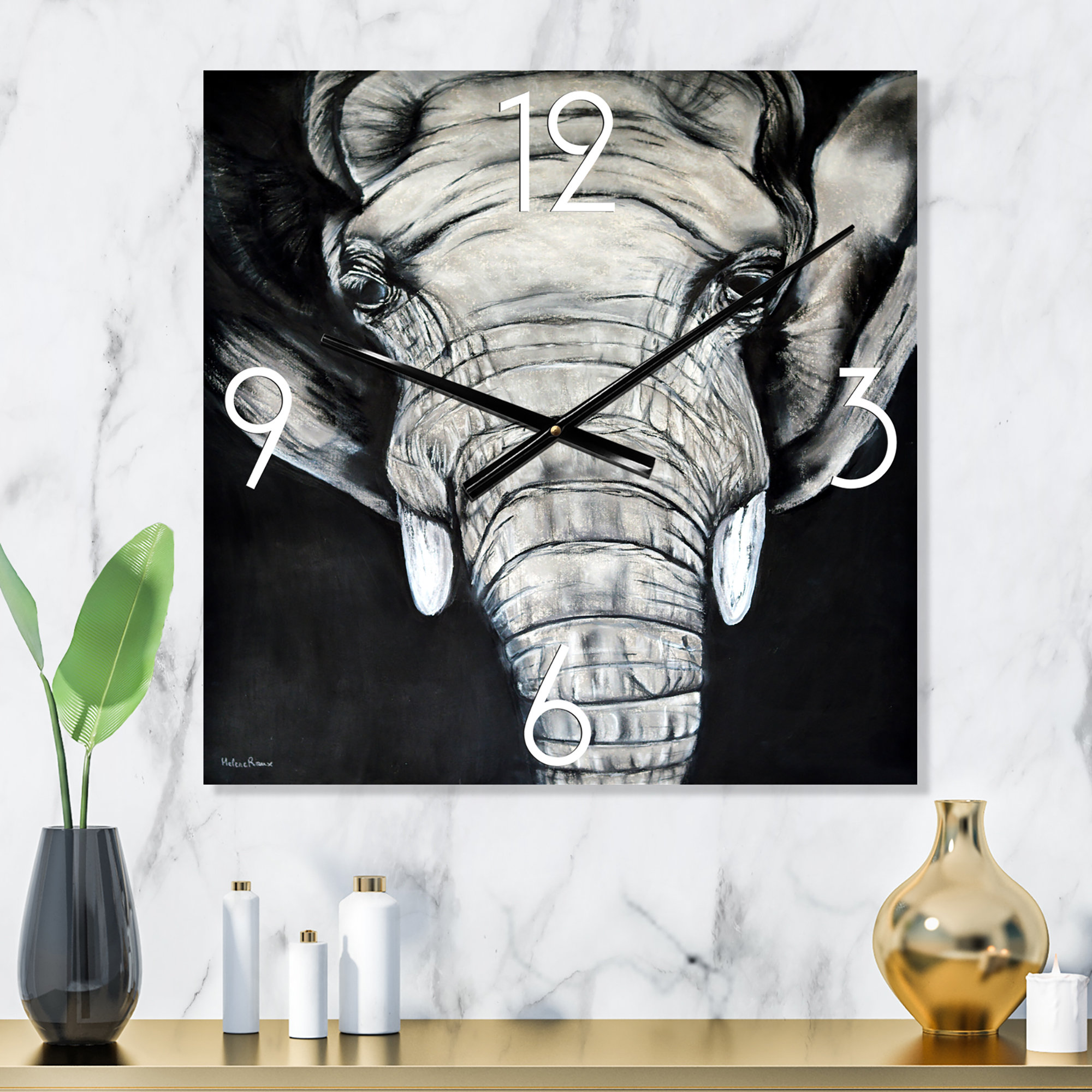 East Urban Home The Portrait of An African Elephant - Farmhouse Wall ...