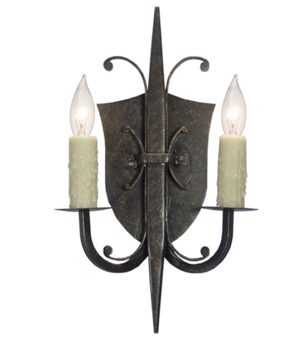 2nd Ave Lighting Shield Metal Candle Wall Light | Wayfair