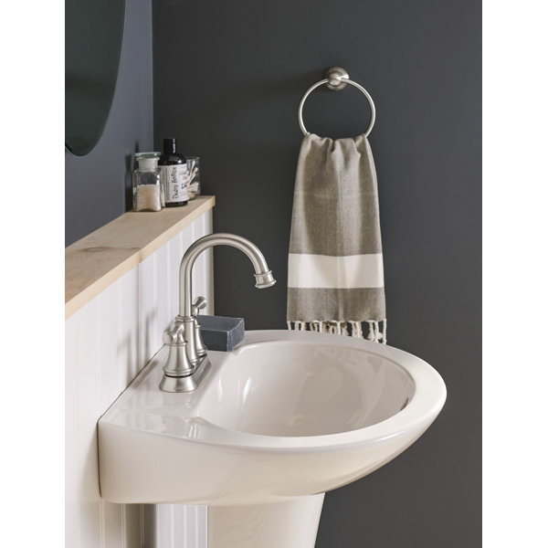 Moen Brecklyn Centerset Bathroom Faucet with Push Down Drain & Reviews ...