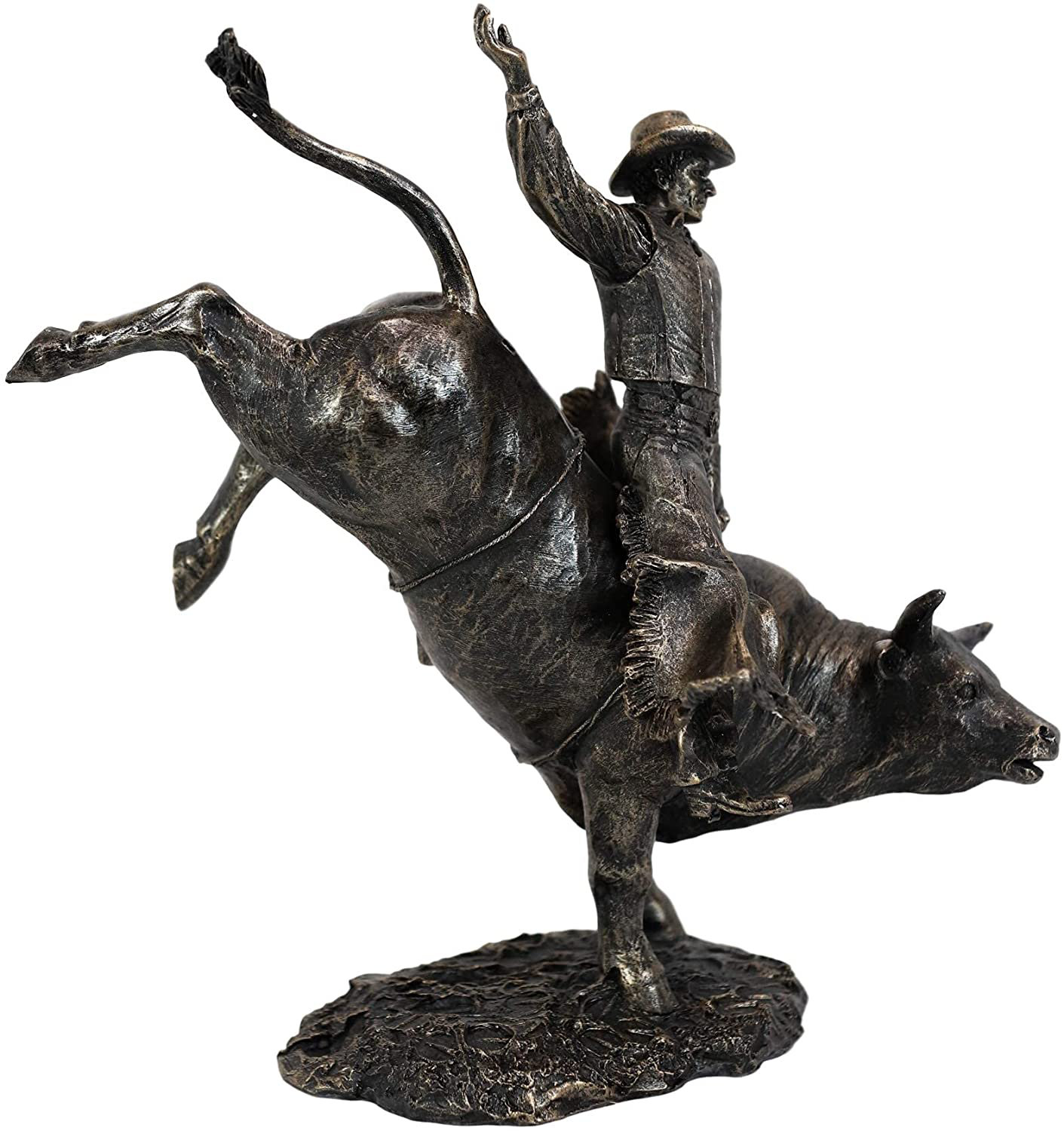 Trinx Anureet Western Rodeo Bull Rider Cowboy On Bucking Bull Figurine ...