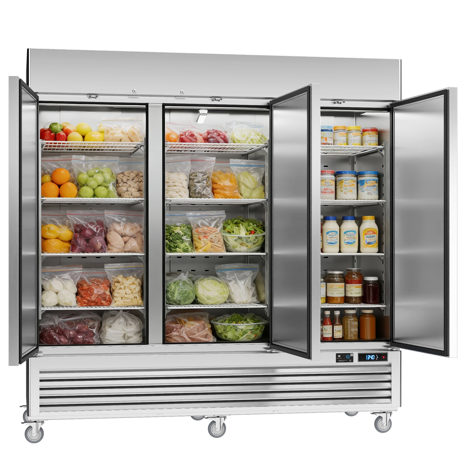 Terra Feed Me VEECOOL 72 cu.ft Commercial Refrigerator WiFi-Enabled, 82 ...
