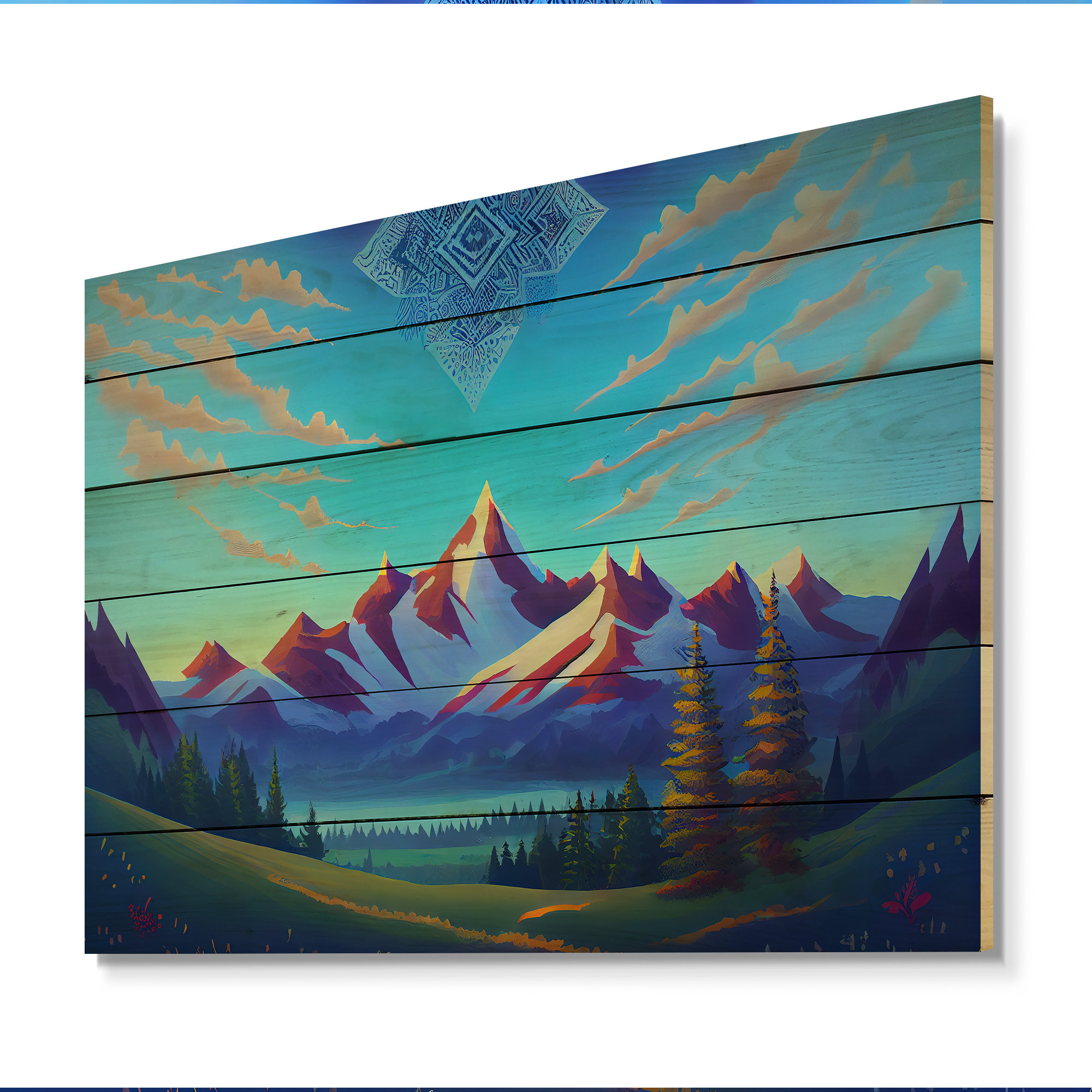 Millwood Pines Mandala In The Sky Above The Valley - Landscape ...