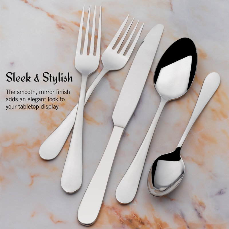 Wallace Continental Classic 20-Piece 18/10 Stainless Steel Flatware Set ...