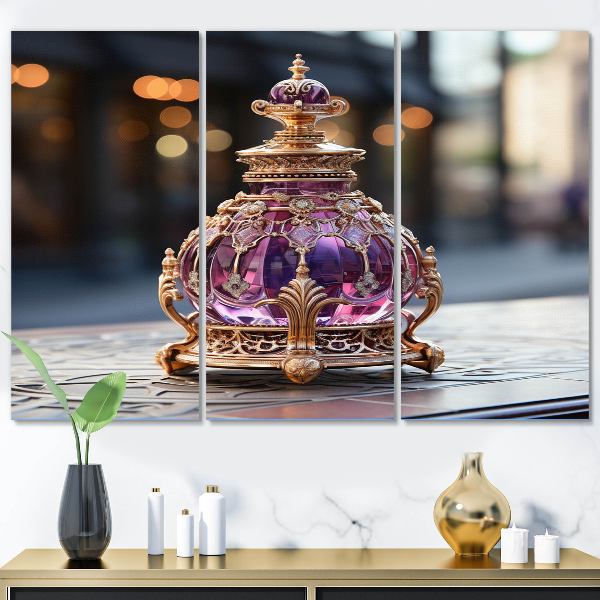 Design Art Retro Perfume Bottle Exquisite Design VIII - Perfumes Canvas ...