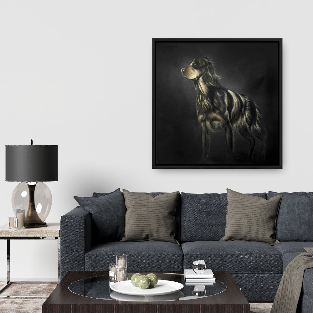 Begin Edition International Inc. Picard Spaniel Black Office Framed ...