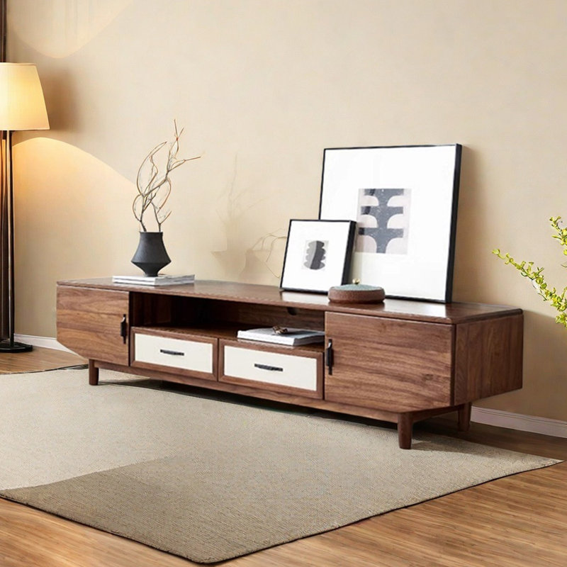 Creature B Comforts Solid Wood TV Cabinet Walnut | Wayfair