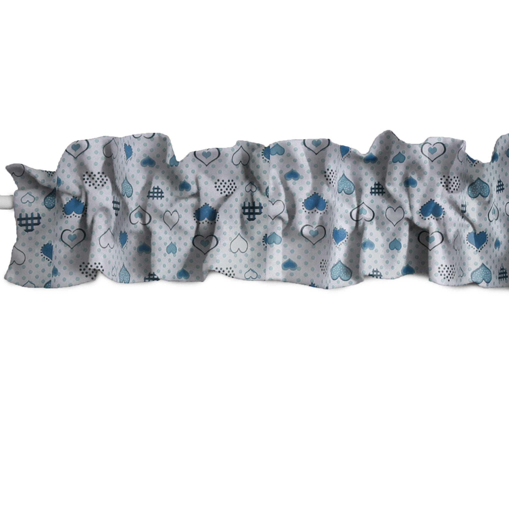 Red Barrel Studio® Hearts And Dots Print Sleeve Topper Window Valance ...