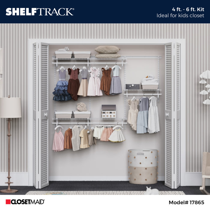 ClosetMaid ShelfTrack 48" W - 72" W Closet System Walk-in Set & Reviews ...