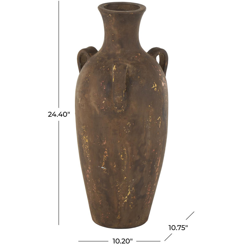 Red Barrel Studio® Cole And Grey Ceramic Antique Style Distressed Vase ...