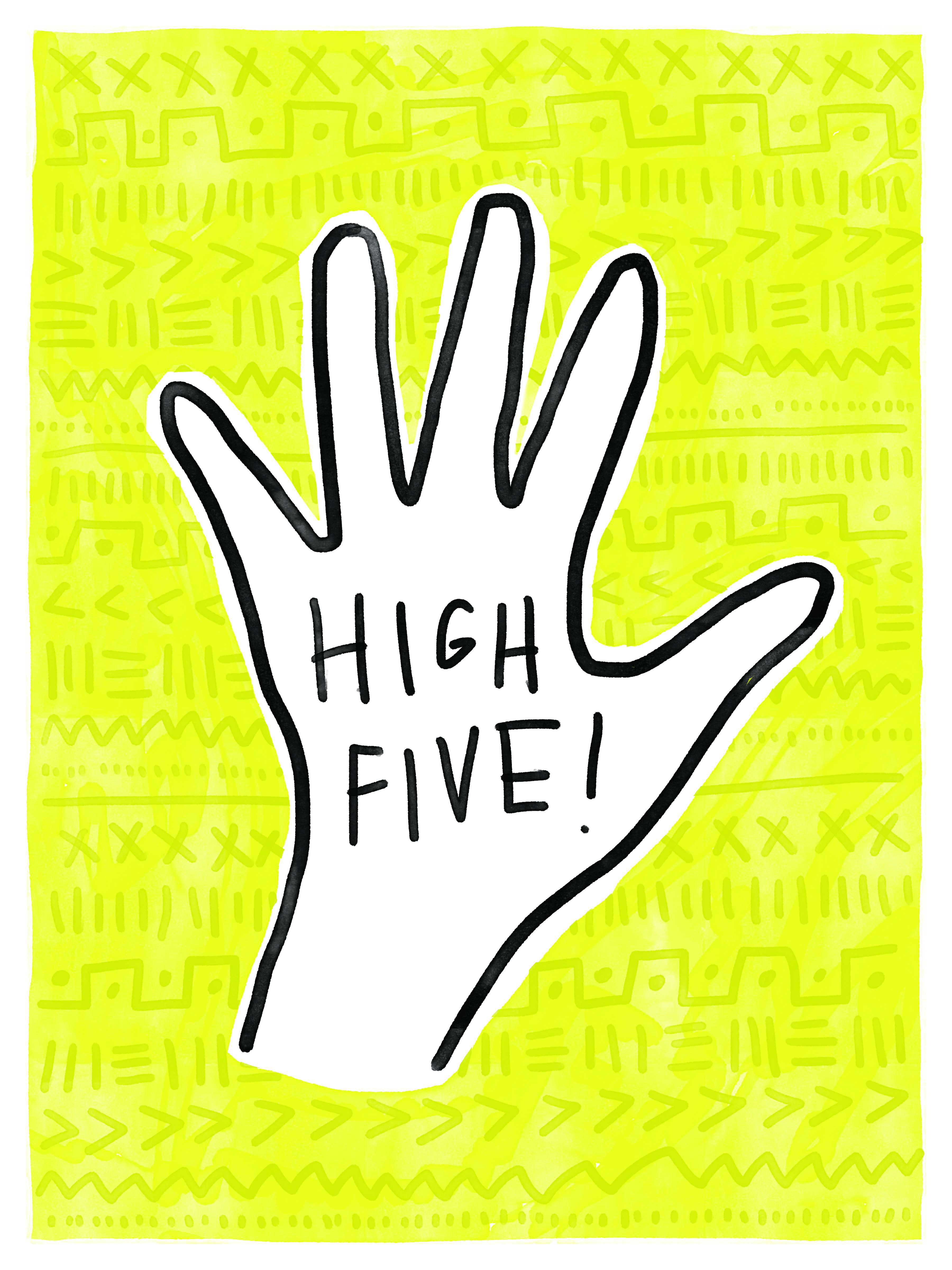 Wildon Home® High Five - Wrapped Canvas Print | Wayfair