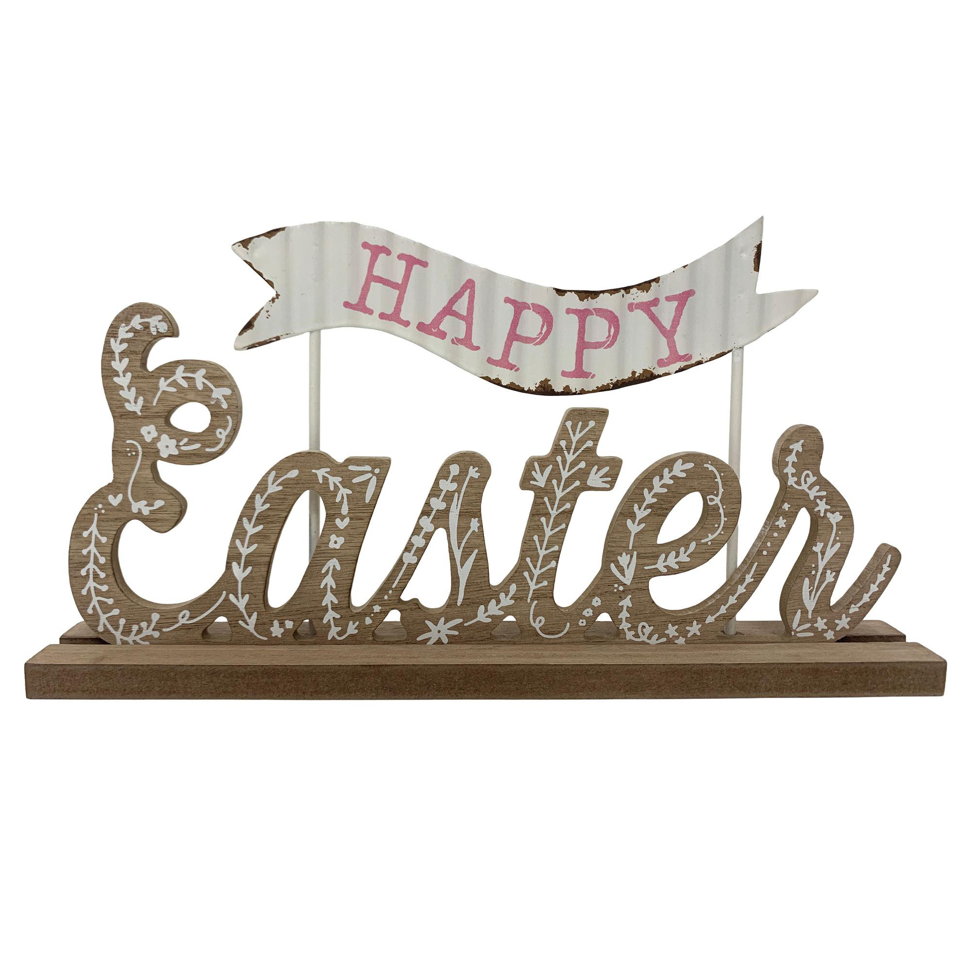 The Holiday Aisle® Metal/MDF Happy Easter Sign Home Decorations Easter ...